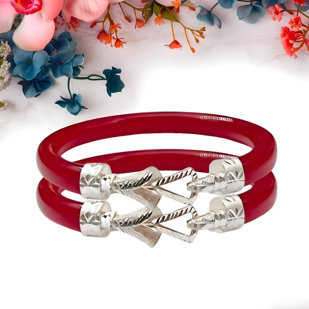 Red and Silver Bracelet Pola – Bold Style Meets Symbolic Design | The ...